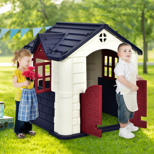 Kid’s Playhouse Pretend Toy House For Boys and Girls 7 Pieces Toy Set-