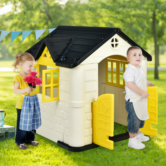 Kid’s Playhouse Pretend Toy House For Boys and Girls 7 Pieces Toy Set-