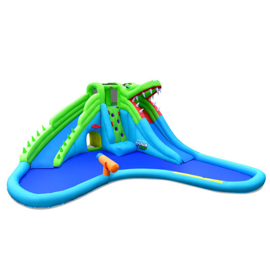 Inflatable Crocodile Style Water Slide Upgraded Kids Bounce Castle wit