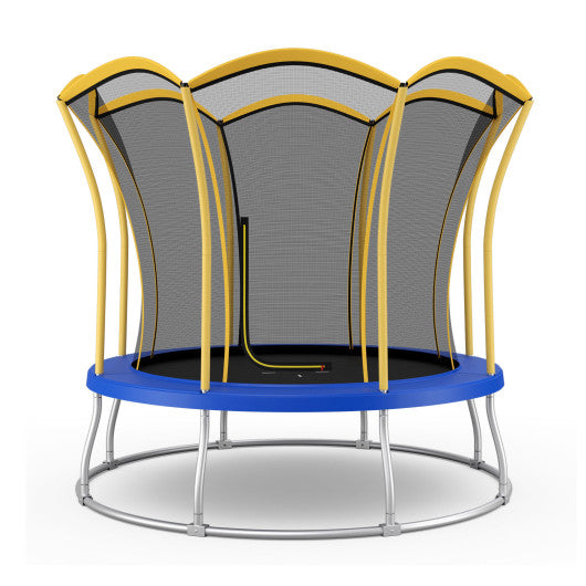 10 Feet Unique Flower Shape Trampoline with Galvanized Steel Frame-Yel