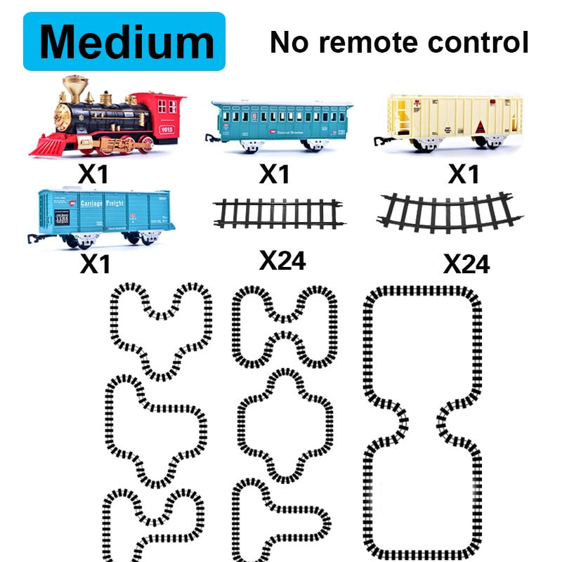 New Electric Train Set RC Trains Toy Railway Remote Control Electric R