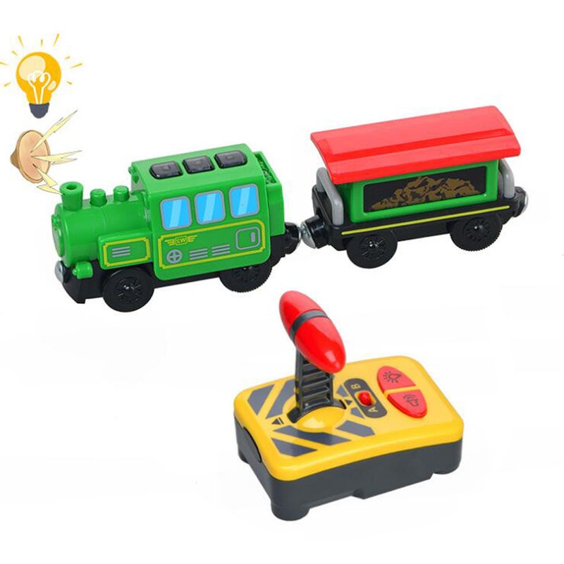 New RC Electric Train Remte Control Train Truck Wooden Tracks Magnetic